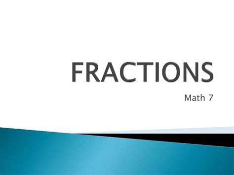 PPT FRACTIONS PowerPoint Presentation Free Download ID 4139427