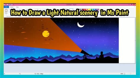 How To Draw A Light Scenery Picture In MS Paint World Famous Drawing Artist By Kishor Baraiya