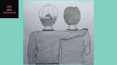 How To Draw Brothers Step By Step Pencil Sketch For Beginners Skn