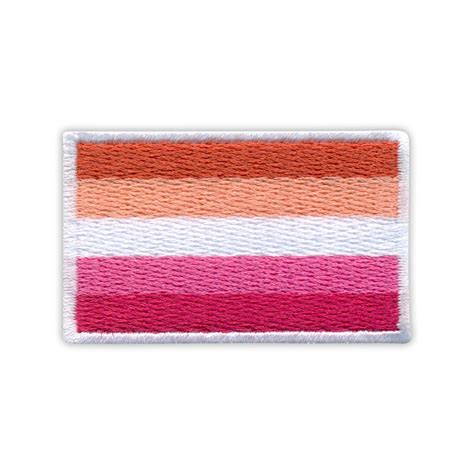 Lesbian Pride Flag Embroidered Patch Badge Patchion Patches Etsy