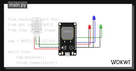 Capteur De Temperature Et Humidite Wokwi ESP STM Arduino Simulator