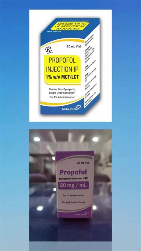 Propofol Injection Bp 20ml At Rs 35vial In Ankleshwar Id 2851519376530