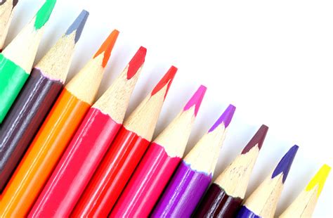 흰색 배경 클로즈업에 밝은 색상 연필 학교 또는 교육 테마 개념 상단 보기 플랫 평지 텍스트 장소 개체 그룹에 대한 스톡 사진 및 기타 이미지 Istock