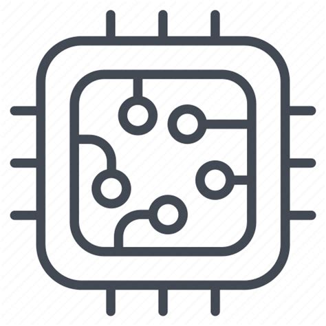 Microprocessor Computer Chip Hardware Icon Download On Iconfinder