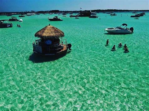 Crab Island Destin Florida Map Sandbar Boats And Water Activities