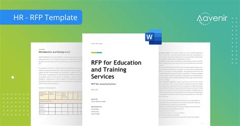 Rfp Template For Education And Training Services Aavenir