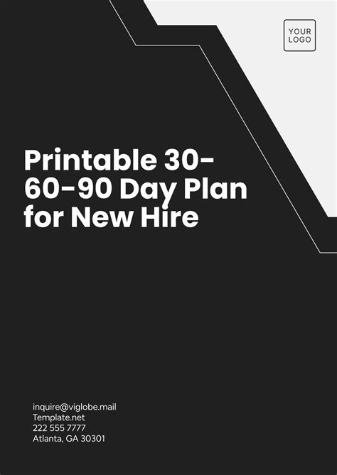 Free Printable 30 60 90 Day Plan For New Hire Template To Edit Online