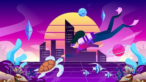 元宇宙概念科技技术矢量插画包下载 Ai Eps  云瑞设计