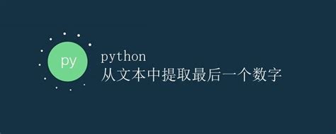 Python 从文本中提取最后一个数字极客教程