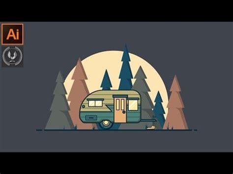 Adobe Illustrator CC Tutorial How To Make A Beautiful Landscape Background Design YouTube