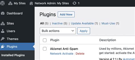 Working With Plugins On The Wordpress Multisite Reclaim Hosting
