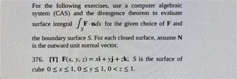 Solved For The Following Exercises Use A Computer Algebraic