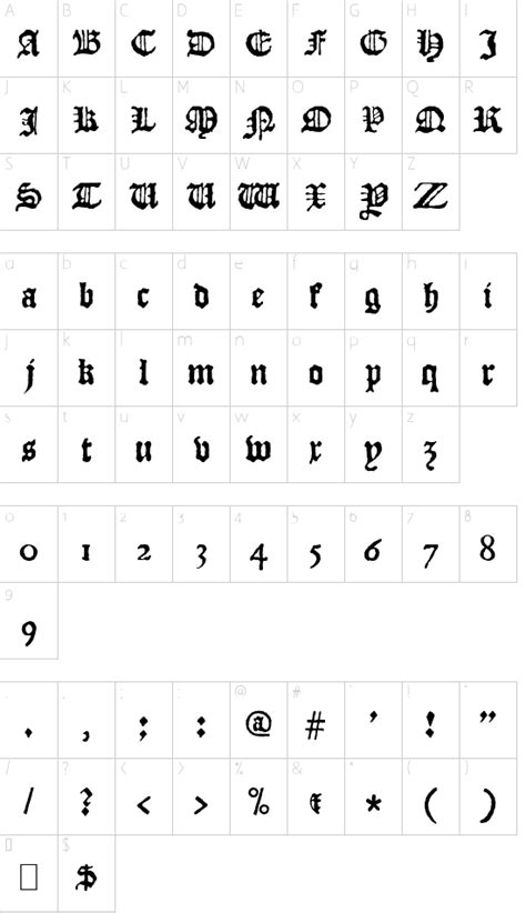 Jsl Blackletter Font Details