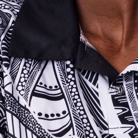 Spiritual Country Mono Womens Polo Bw Tribal