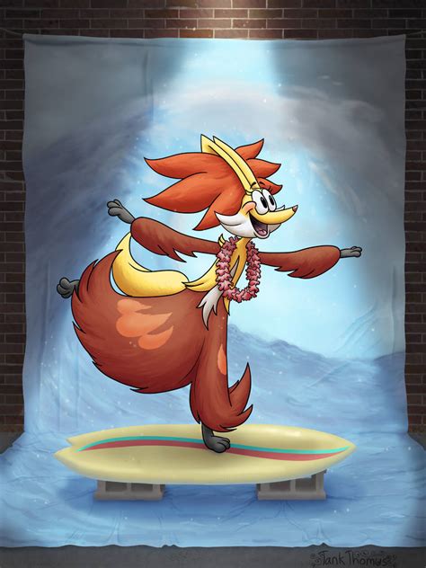 A Delphox In A Garage By Tankthomus On Deviantart