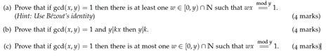 Solved mod у a Prove that if gcd x y then there Chegg