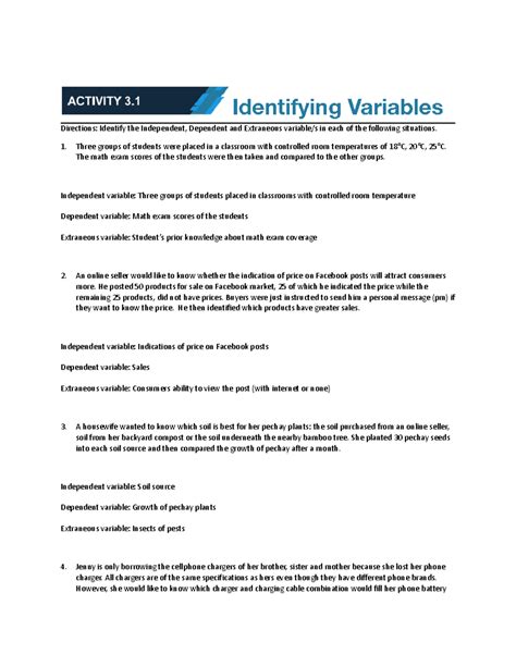 activity 3 research variables answer identifying variables