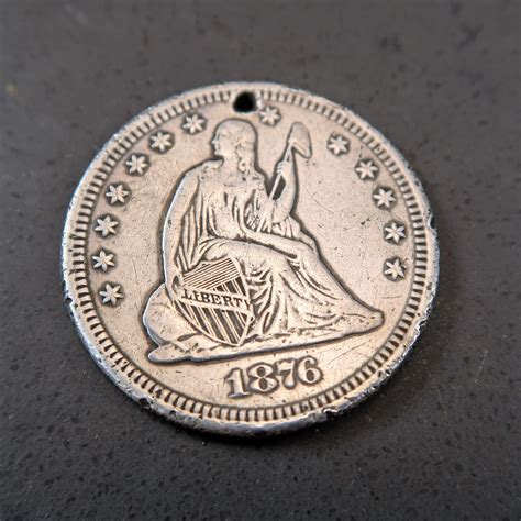 Antique Love Token Mp To Bf Monogram Initials Us Seated Liberty Half Dollar 1876 Etsy