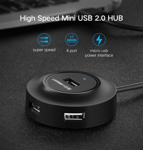 UGREEN USB 2 0 Hub 4 Ports 1m Black Msy Com Au