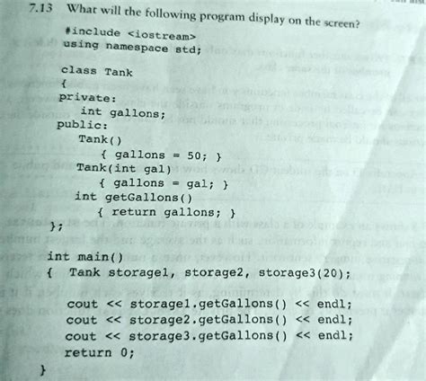 Solved 713 What Will The Following Program Display On The