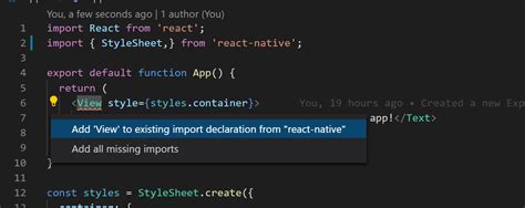 Reactjs Expo Cannot Auto Import React Native On Visual Studio Code In