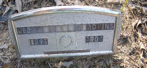 Dee Adkins 1897 1904 Memorial Find A Grave