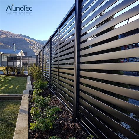 Alunotec Outdoor Vertical Fences Slat Privacy Screen Panel Horizontal
