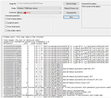 Memory Forensics Using Volatility Workbench