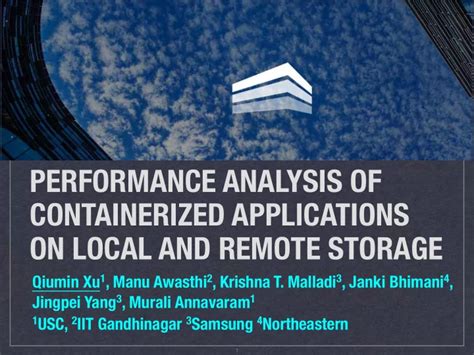 Ppt Performance Analysis Of Containerized Applications On Local And