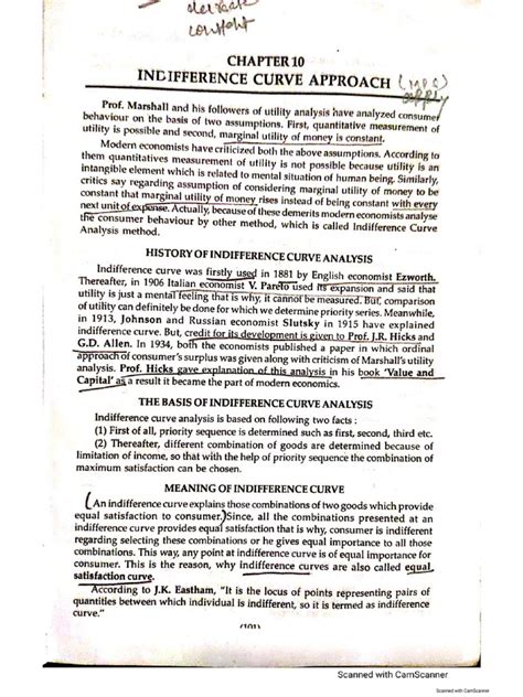 Indifference Curve Analysis Pdf