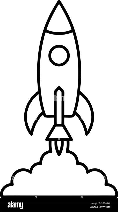 Minimalist Rocket Launch Illustration, Launching Rocket Stock Vector Image & Art - Alamy