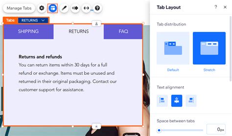 Wix Editor Managing And Customizing Your Tabs Help Center Wix