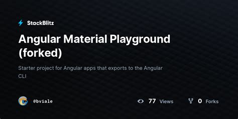 angular material playground forked stackblitz