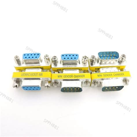 Db9 Mini 9pin Male Female Converter Gender Adapter Rs232 Serial Plug Com Connector Ph8b1