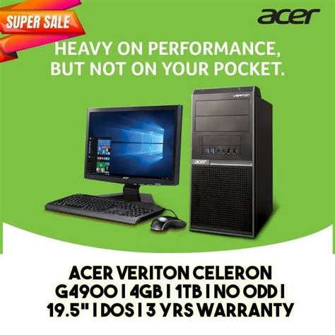 Acer Desktop Computer Hard Drive Capacity 1tb 19 5 Inch Display At Best Price In Coimbatore