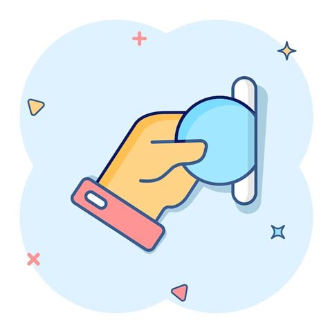 만화 스타일의 보수 아이콘 격리 된 흰색 배경에 손에 돈 만화 벡터 일러스트 레이 션 동전 급여 스플래시 효과 비즈니스 개념 프리미엄 벡터