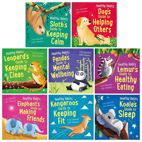 Healthy Habits Series 8 Books Collection Set By Lisa Edwards Dogs Gui