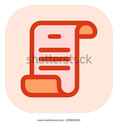 Editable Scroll Script Literature Vector Icon Stock Vector Royalty