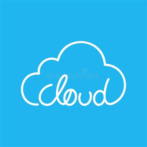 Word Mark Cloud Icon Logo Design Stock Vector Illustration Of Sign