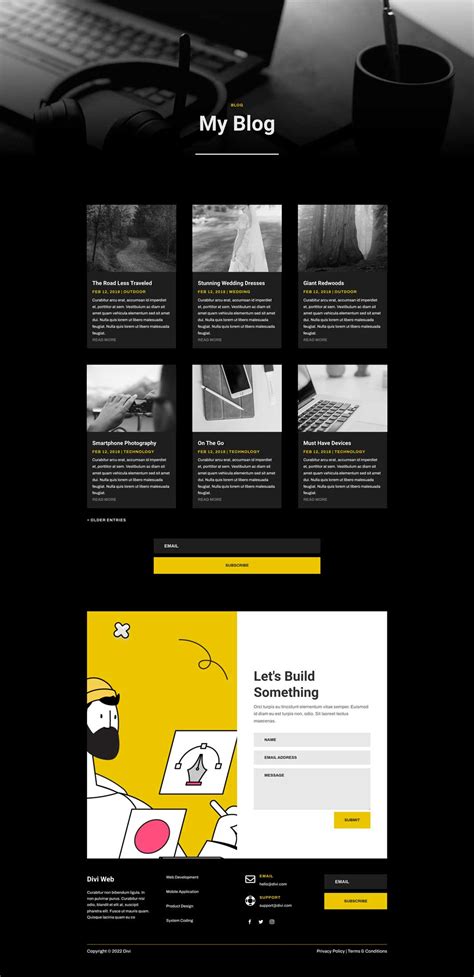Web Developer Blog Page Divi Layout By Elegant Themes