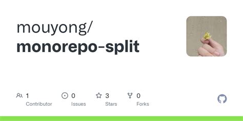 Github Mouyongmonorepo Split