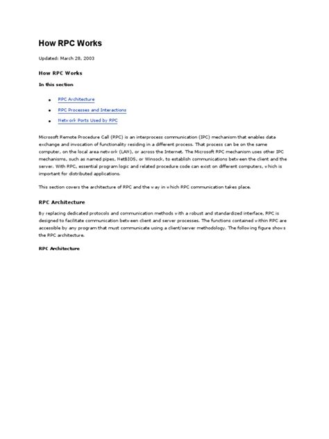How Rpc Works Pdf Port Computer Networking Library Computing