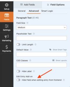 How To Hide Form Fields When Editing Entries WP FormsViews