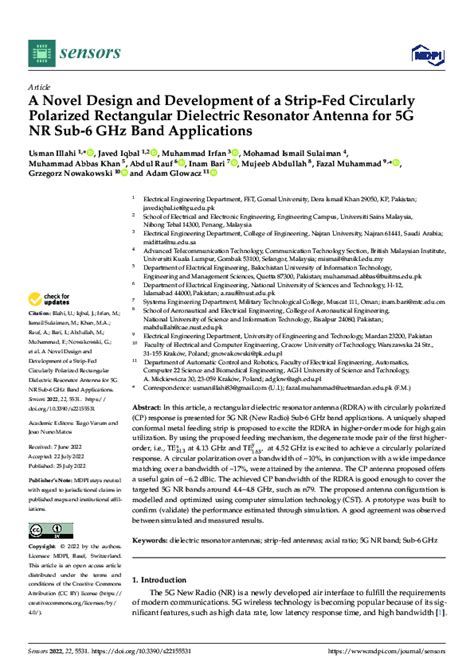 Pdf A Novel Design And Development Of A Strip Fed Circularly Polarized Rectangular Dielectric