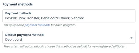 Default Payment Method Uppromote Affiliate Marketing