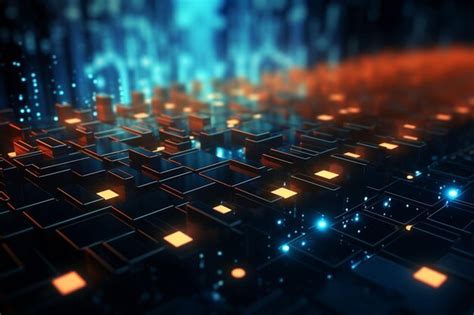 Premium Ai Image Abstract Lines And Dots Connect Background Technology Connection Digital Data