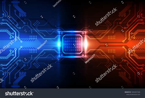 Abstract Technology Chip Processor Background Circuit Stock Vector Royalty Free 1694201920