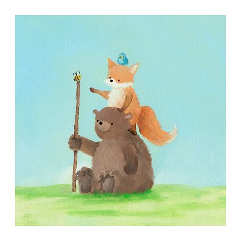 Bear Fox Bird Brian Schmidt Artwork