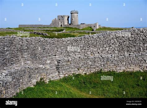 View From Stone Ring Fort Dun Eochla Ton Old Lighthouse Historical