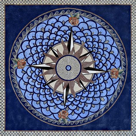 Mosaic Compass Compass Mosaic Tiles Mozaico
